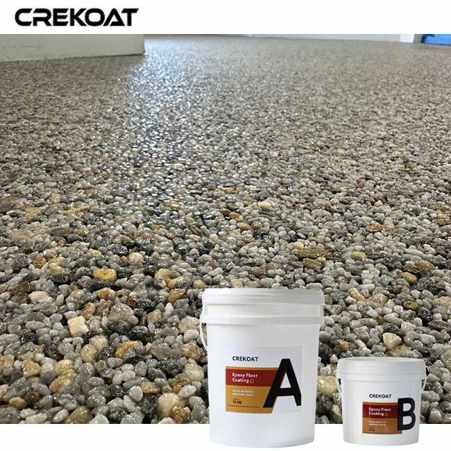Non-Slip Pebble Stone Epoxy Decorative Flooring System For Driveways ...